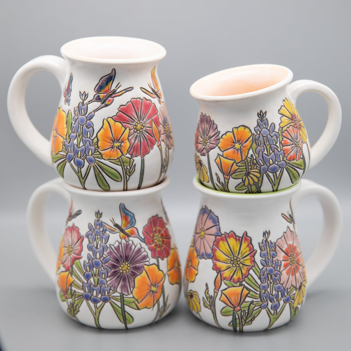 Wildflower Mugs – Emily Christine Ceramics